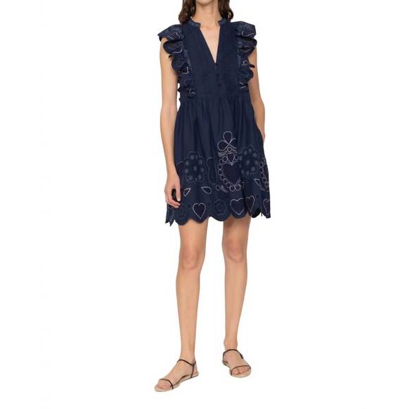 Sea | Dresses | New Sea Jeanetta Eyelet Tunic Dress In Navy | Poshmark
